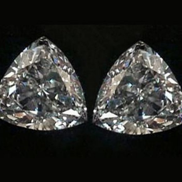Jewelry | Trilliant Triangle Cut Diamonds Matching Pair 1 Carat | Poshmark